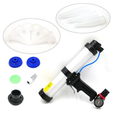 China Heavy Duty Pneumatic Applicator Professional Metal Pneumatic Air Caulking Gun with Air Flow Regulator for sale