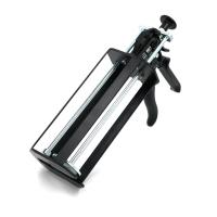 China 400ml 10:1 Mix Ratio Metal Black Dual Cartridge Epoxy Gun Caulking Gun for sale