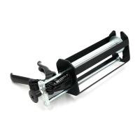 China 400ml 10:1 Mix Ratio Metal Black Dual Cartridge Epoxy Gun Caulking Gun for sale