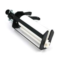 China 400ml 10:1 Mix Ratio Metal Black Dual Cartridge Epoxy Gun Caulking Gun for sale