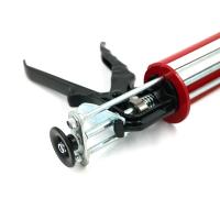 China 380ml 10:1 Red Manual Metal Two Component Sealant Cartridge Injection Caulking Gun for sale