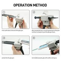China 50ml 1:1/ 2:1 Ratio Adhesive Dispensing Gun Impression Mixing Dispensing Dispenser AB Gun for sale
