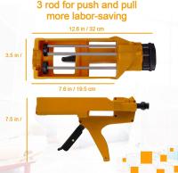 China 400 mL/13.5 fl oz 1:1 Mix Ratio Double Component Epoxy Applicator Dual Cartridge Panel Bond Adhesive Epoxy Caulk Gun for sale