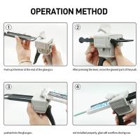 China 50ml Impression Gun Mixing Dispensing Glue Gun for 1:1/1:2 AB Plastic Dispenser Glue Tube for sale