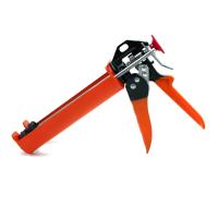 China 400ml 1:1 Metal Caulking Gun Orange Two Component Silicone Gun for sale