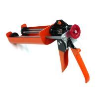 China 400ml 1:1 Metal Caulking Gun Orange Two Component Silicone Gun for sale
