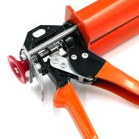 China Heavy Duty Silicone Gun Metal 400ml 1:1 Orange Dual Component Caulk Gun for sale