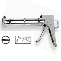 China Heavy Duty Type 9 Inches 310ml 10.3oz with Spout Cutter and Seal Puncture Pin Ratchet Heavy Duty Chrome Coated Silicone Gun for sale