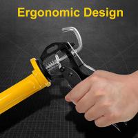 China Aluminum Handle 10oz Heavy Duty Type Drip-free Silicone Caulking Gun for sale
