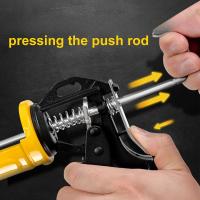 China Aluminum Handle 10oz Heavy Duty Type Drip-free Silicone Caulking Gun for sale