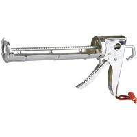 China Chrome Caulking Gun Heavy Duty Type with Spout Cutter and Steel Pin for sale
