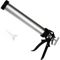 China Professional Quality Big Ladder Hook Extra Heavy Duty 900ml 21inches type sausage caulking gun for soft pack 900ml sausage gun for sale