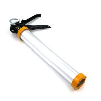 China Heavy Duty 600ml 20.3oz Sausage Caulking Gun Double Push Middle Plate and Drip-less Function for sale
