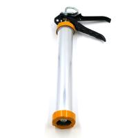 China Heavy Duty 600ml 20.3oz Sausage Caulking Gun Double Push Middle Plate and Drip-less Function for sale