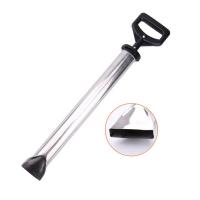 China Non-removable Stainless Steel Flat Mouth Nozzle Cement Caulking Gun Long Mortar Grouting Gun for sale