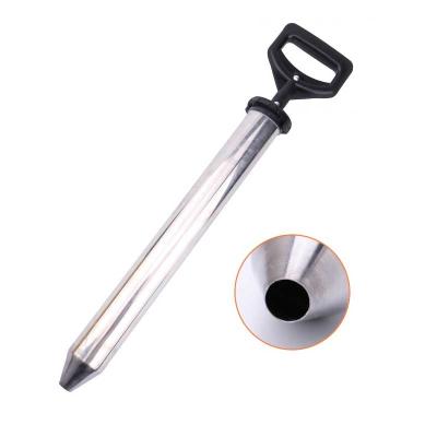 China Stainless Steel Round Mouth Nozzle Caulking Gun Non-removable Long Mortar Pointing Grouting Gun for sale