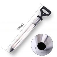 China Stainless Steel Round Mouth Nozzle Caulking Gun Non-removable Long Mortar Pointing Grouting Gun for sale