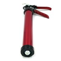China 600ml Aluminum Red Manual Sausage Adhesive Glue Caulking Gun with Cone Nozzles for sale