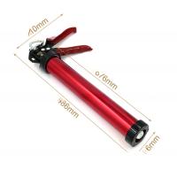 China 600ml Aluminum Red Manual Sausage Adhesive Glue Caulking Gun with Cone Nozzles for sale