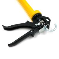 China Professional 400ml Glue Cartridge Skeleton Caulk Gun Yellow 11inches for sale