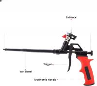 China OEM ODM PU Expanding Spray Foam Gun Heavy Duty Metal Body Covered With PTFE for sale