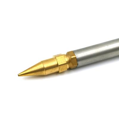 China 1mm Diameter Zinc Plated Gold Generic Oil Spray Gun Thread Point Tip Nozzle for sale