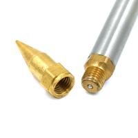 China 1mm Diameter Zinc Plated Gold Generic Oil Spray Gun Thread Point Tip Nozzle for sale