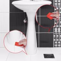 China 4pcs caulking tool kit professional red silicone sealant trowel and sealant scraper for kitchen bathroom floor sealant sealing for sale