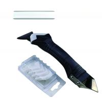 China 3 in 1 Caulking Tools Caulk Finisher and Remover with Steel Blade Removal Tool Silicone Trowel Sealant Scraper for sale