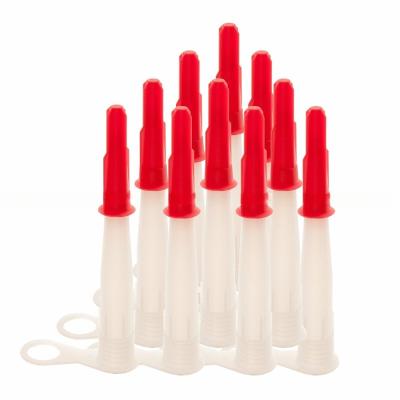 China Popular Cartridge Sealant Nozzle with Red Screw Caps & Nozzles for silicone sealant, mastic and EU3 Cartridges for sale