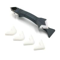 China Silicone Removal & Silicone Scraper Tool Kit 3 in 1 Sealant Replace & Removal Caulking Tool Kit With 3 Replaceable Pads for sale