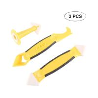 China 3 Pieces Caulking Tool Kit Silicone Scraper Tool Kit&Silicone Sealant Finishing and Replace Removal Tool with Caulk Nozzle for sale
