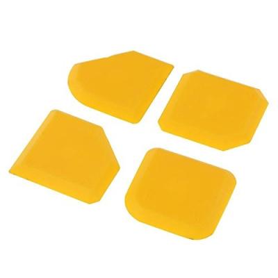 China Hot selling yellow silicone sealant finishing tool kit caulk tool kit Sealant Spatula 4pcs per bag packing for sale