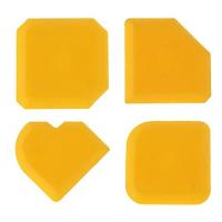 China Hot selling yellow silicone sealant finishing tool kit caulk tool kit Sealant Spatula 4pcs per bag packing for sale