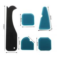 China DIY 5Pcs/Set Silicone Sealant Spreader Spatula Scraper Smoothing Cement Caulk Removal Tool Kit for sale