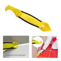 China 3 Pieces Caulking Tool Kit,Yellow Silicone Sealant Finishing and Replace Removal Tool with a Caulk Nozzle for sale