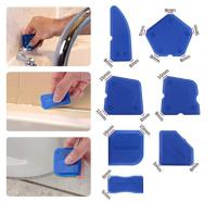 China 12 Pieces Caulking Tool Silicone Sealant Finishing Grout Tools Kit Caulk Skirting Boards & Base Boards Replaceable Pads for sale