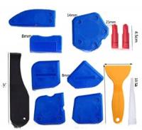 China Sealant Tools Silicone Sealant Finishing Tool Grout Scraper Caulk Remover and Caulk Nozzle 17 Pieces Caulking Tool Kit for sale
