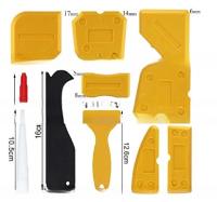 China 17 Pieces Caulking Tool Kit Set include Silicone Sealant Finishing Tool Grout Scraper Caulk Nozzle for sale