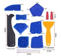 China 20 Pieces Caulking Tools Suit Silicone Sealant Finishing Tool Grout Scraper Caulk Remover for Bathroom Kitchen and Frames Sealan for sale