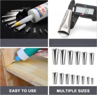China 14Pcs 6 in 1 Silicone Caulking Tools Caulk Nozzle Applicator Finisher Kit Sealant Finishing Tool Grout Scraper for sale