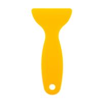 China Wall paste scraper car film scraper car paste glass film gift yellow plastic small scraper for sale