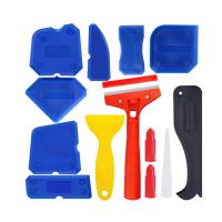 China 13 Pieces Caulking Tool Kit, Silicone Sealant Finishing Tool and Razor Blade Scraper, Grout Scraper Caulk Remover and Caulk Nozz for sale
