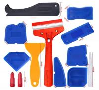 China 13 Pieces Caulking Tool Kit, Silicone Sealant Finishing Tool and Razor Blade Scraper, Grout Scraper Caulk Remover and Caulk Nozz for sale