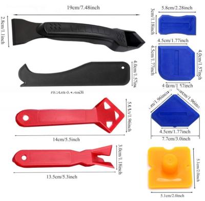 China Silicone Caulking Tools Kit,11Pcs Sealant Finishing Tool Grout Scraper Caulk Nozzle Removal Tool for Bathroom Kitchen Counter Si for sale