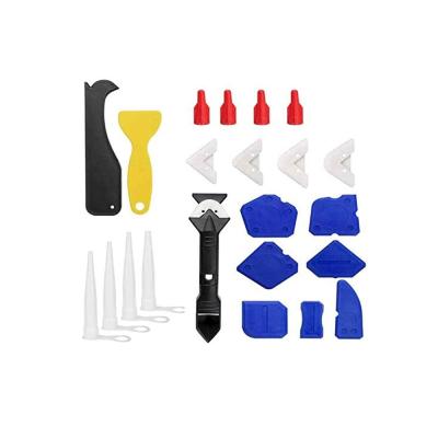 China 23 PCS Caulking Tool Kit, 3 in 1 Caulking Tool Silicone Sealant Finishing Tool, Grout Scraper Caulk Remover and Caulk Nozzle and for sale