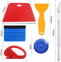 China Squeegee snitty Vinyl wrap tool kit Cutter and Craft Knife with Replacement Wallpaper stick and peel Smoothing Tool Kit for sale