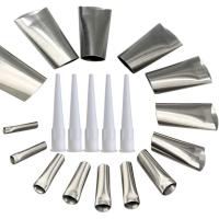 China 19 PCS Caulk Nozzle Applicator Perfect Caulking Finisher Nozzle Reusable Stainless Steel Sealant Finishing Tool for sale