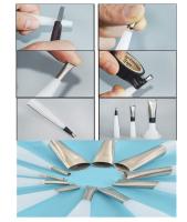 China 19 PCS Caulk Nozzle Applicator Perfect Caulking Finisher Nozzle Reusable Stainless Steel Sealant Finishing Tool for sale