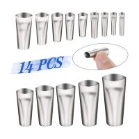 China Perfect Caulking Finisher 14 Pcs Caulk Nozzle Applicator Stainless Steel Sealant Finishing Tool Kit for Kitchen Bathroom Window for sale